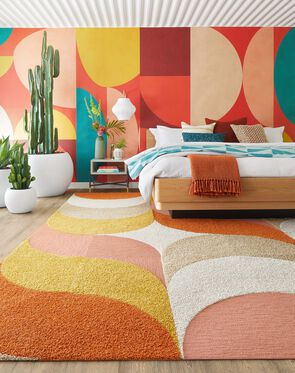 Retro Shag - Clementine - 8x10: FLOR Signature Area Rugs by FLOR
