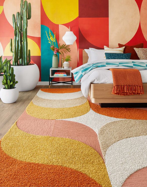 In the Deep - Clementine: Solid Color Area Rugs & Carpet Tiles by FLOR