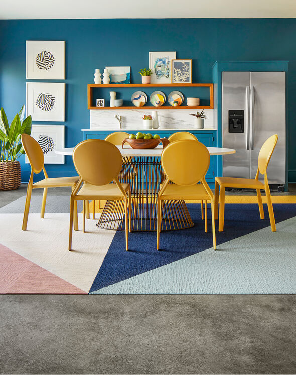Made You Look - Marigold: Solid Color Area Rugs & Carpet Tiles by FLOR