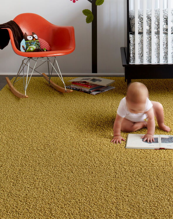 In the Deep - Maize: Solid Color Area Rugs & Carpet Tiles by FLOR