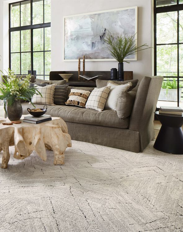Trade Winds - Bone: Patterned Area Rugs & Carpet Tiles by FLOR