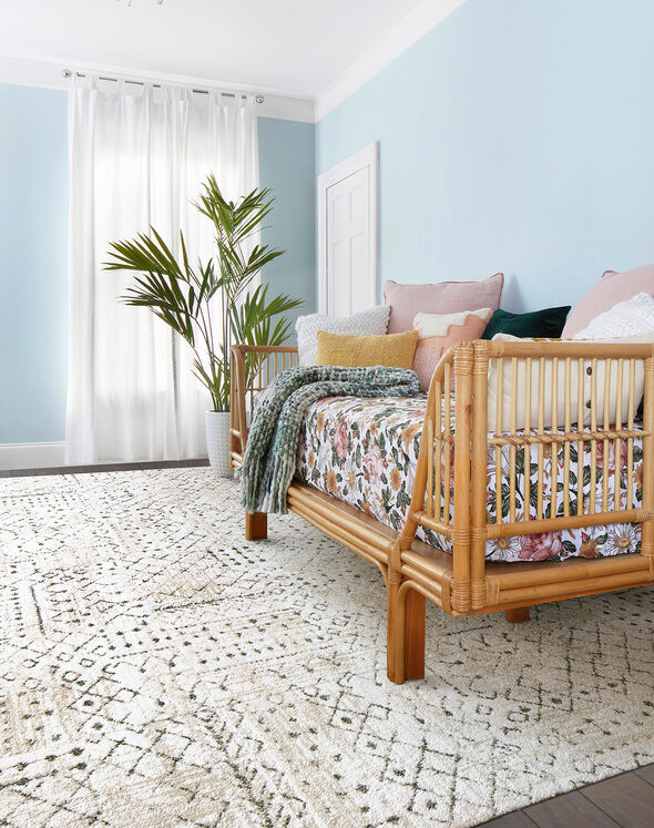 Foothills - Bright White: Patterned Area Rugs & Carpet Tiles by FLOR