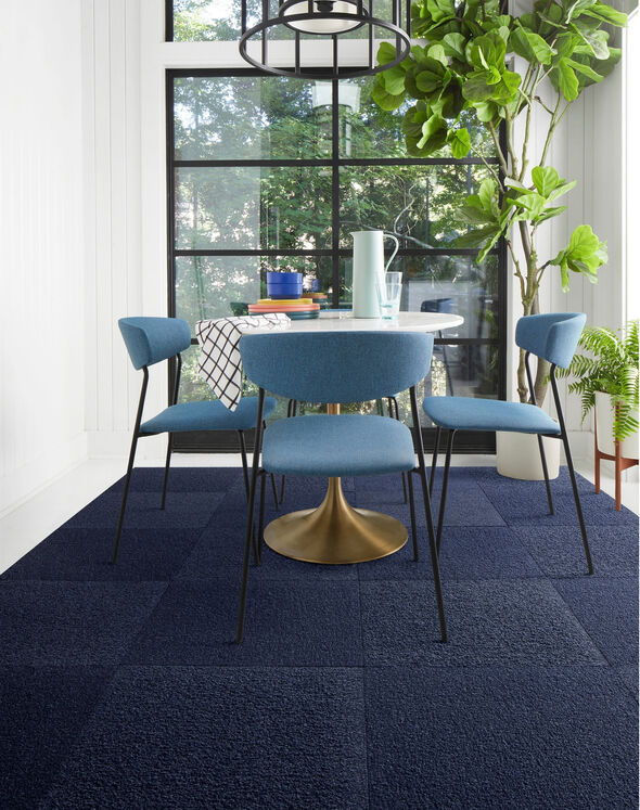 Heaven Sent - Indigo: Solid Color Area Rugs & Carpet Tiles by FLOR
