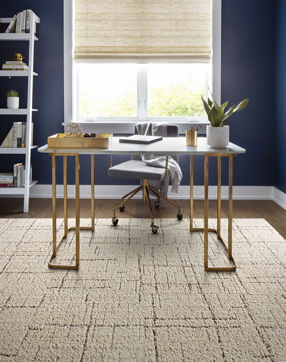 Carry A Torch - Cream: Patterned Area Rugs & Carpet Tiles by FLOR