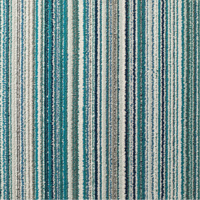 Thick And Thin - Teal: Striped Area Rugs & Carpet Tiles by FLOR