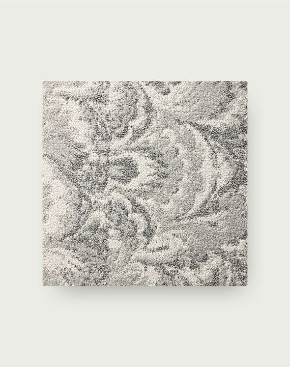 Swirling Around - Chalk / Silver: All Area Rugs & Carpet Tiles by FLOR