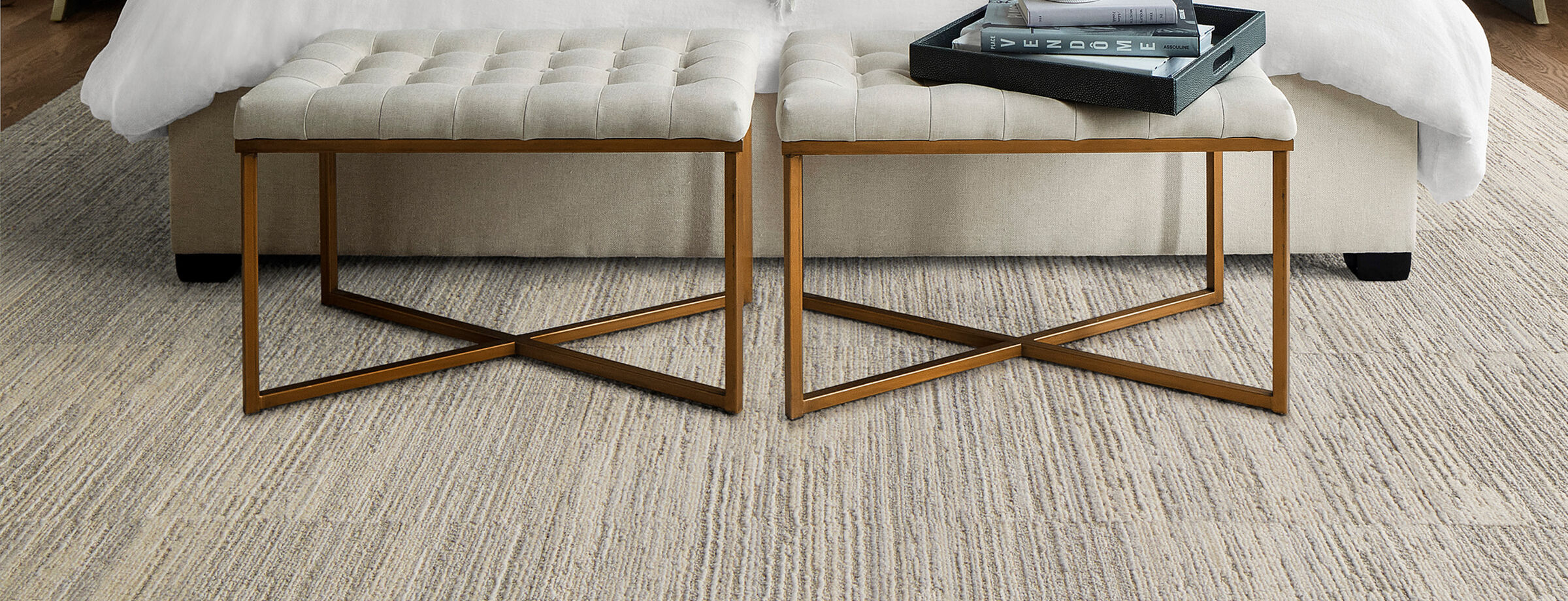 Fully Barked - Stratus: Striped Area Rugs & Carpet Tiles by FLOR