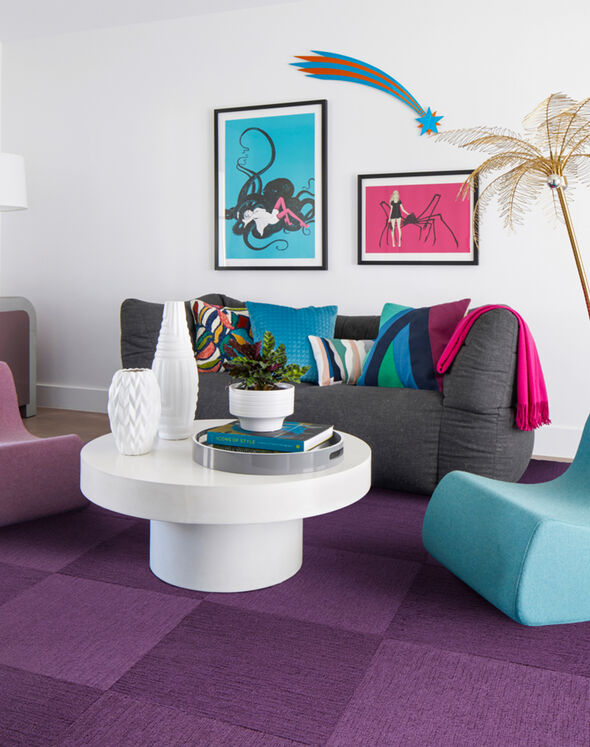 Made You Look - Purple: Solid Color Area Rugs & Carpet Tiles by FLOR