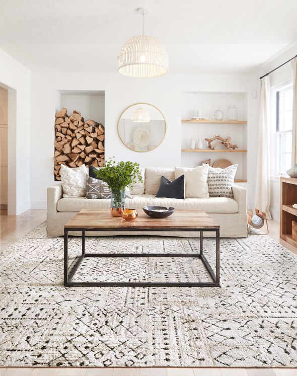 Foothills - Bright White: Patterned Area Rugs & Carpet Tiles by FLOR