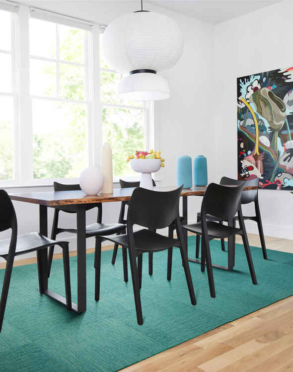 Made You Look - Teal: Solid Color Area Rugs & Carpet Tiles by FLOR