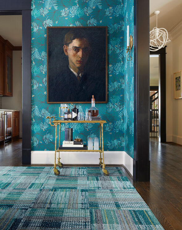 Be Cool - Teal: Patterned Area Rugs & Carpet Tiles by FLOR