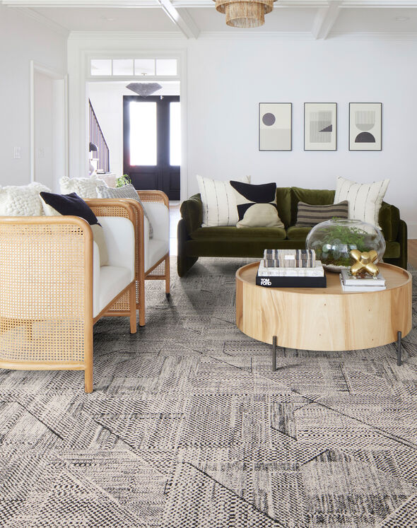 Step By Step - Black: All Area Rugs & Carpet Tiles by FLOR