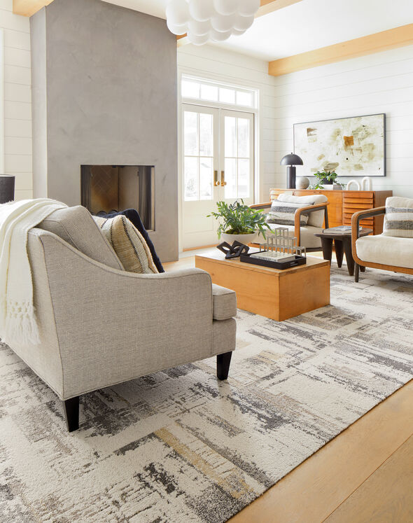 Splish Splash - Eggnog: Patterned Area Rugs & Carpet Tiles by FLOR