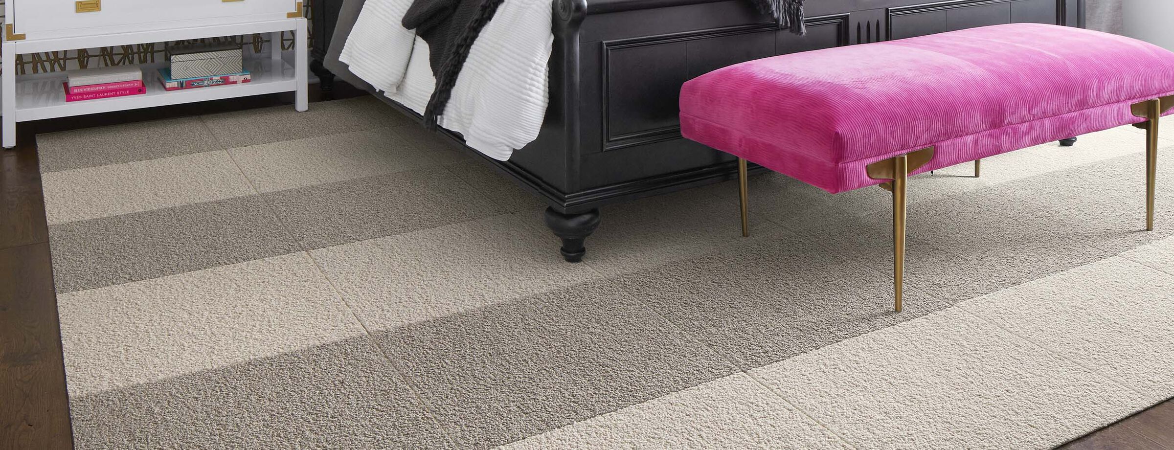 Heaven Sent - Bone: Solid Area Rugs & Carpet Tiles by FLOR