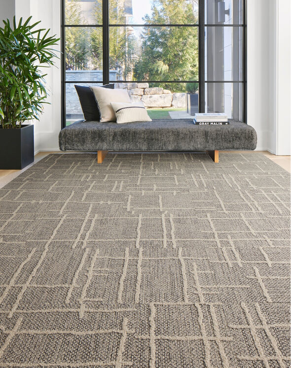 Draper - Pearl / Fieldstone: Patterned Area Rugs & Carpet Tiles by FLOR