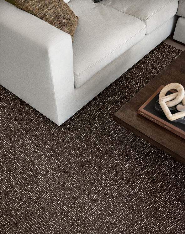 Hemline - Cocoa: Patterned Area Rugs & Carpet Tiles by FLOR