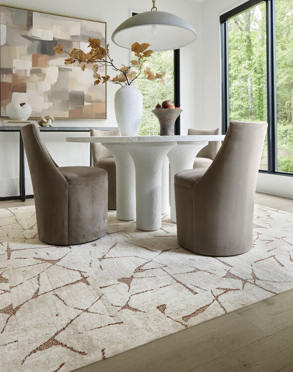 Across The Web - Bone / Saddle: All Area Rugs & Carpet Tiles by FLOR