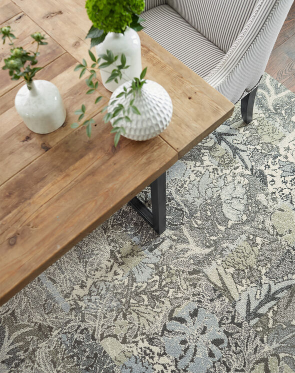 Among the Wildflowers - Grey: Patterned Area Rugs & Carpet Tiles by FLOR