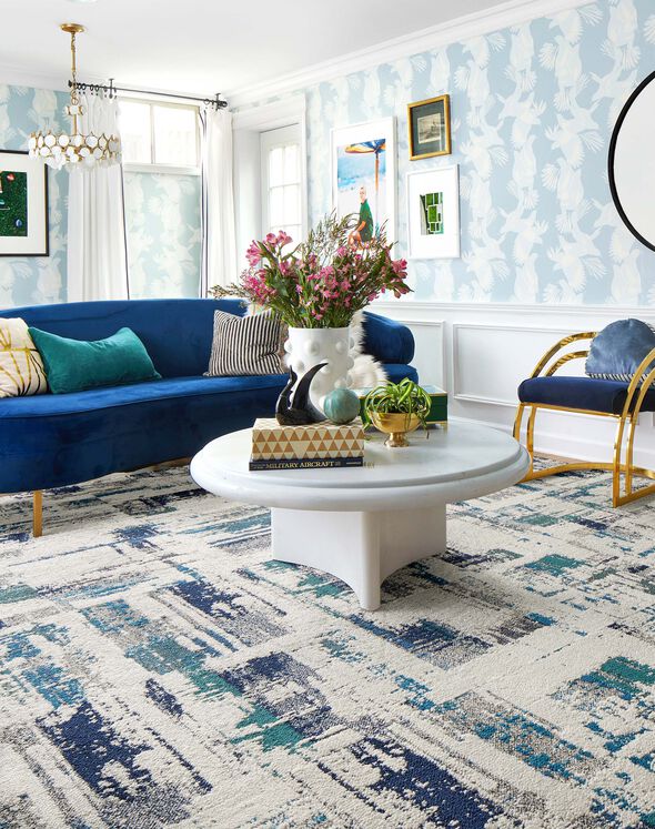 Splish Splash - Lapis: Patterned Area Rugs & Carpet Tiles by FLOR