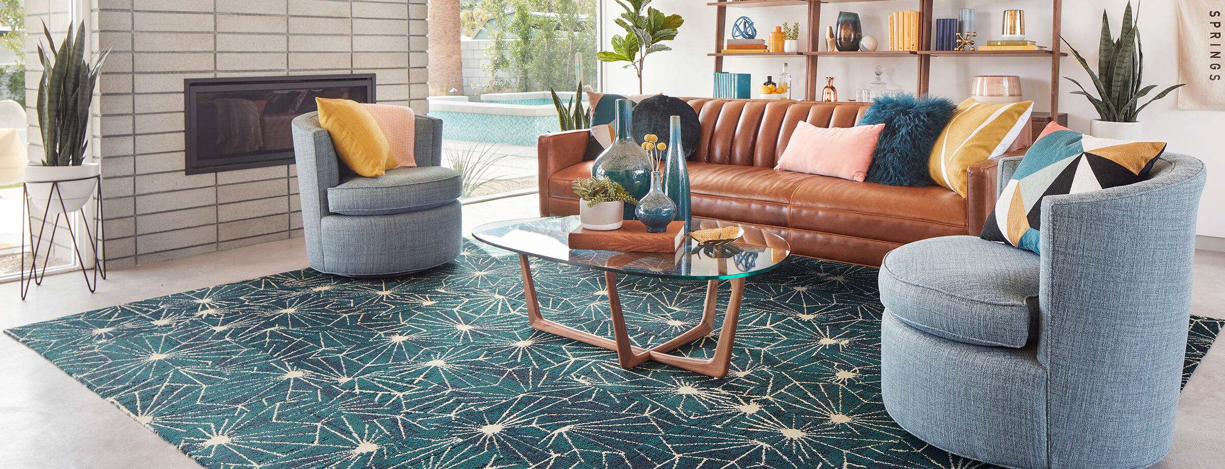 Skyfall - Cobalt: Graphic & Pattern Area Rugs & Carpet Tiles by FLOR