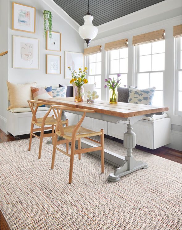 In Stitches - Bone: Patterned Area Rugs & Carpet Tiles by FLOR