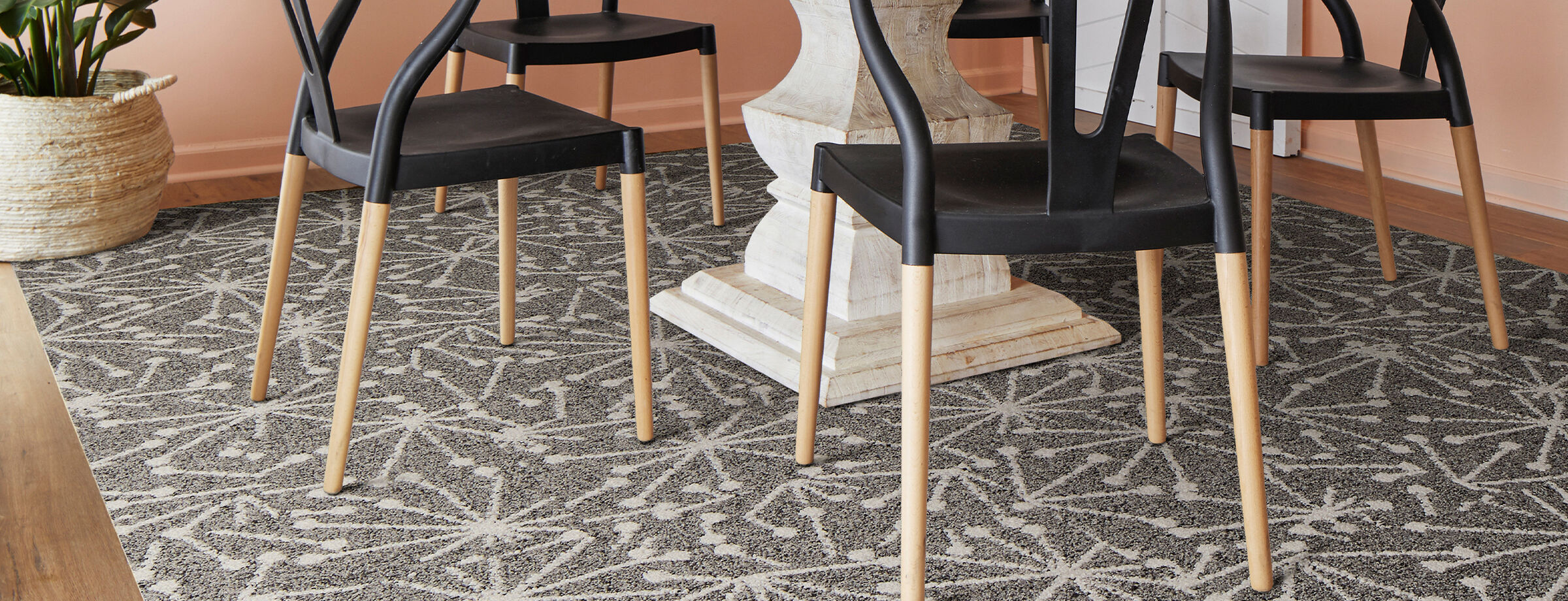 Mod Cafe - Charcoal: Patterned Area Rugs & Carpet Tiles by FLOR