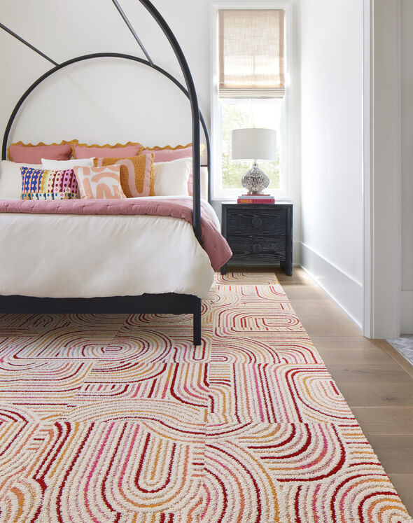 Leaps And Bounds - Berry: Patterned Area Rugs & Carpet Tiles by FLOR