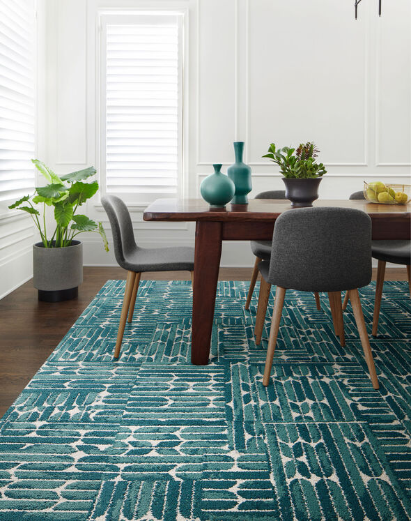 Twin Palms - Teal: All Area Rugs & Carpet Tiles by FLOR