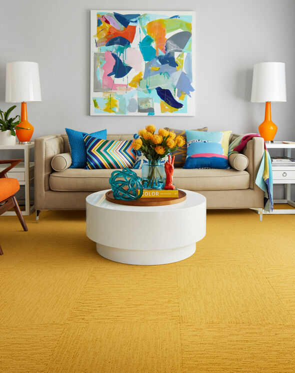 Made You Look - Maize: Solid Color Area Rugs & Carpet Tiles by FLOR