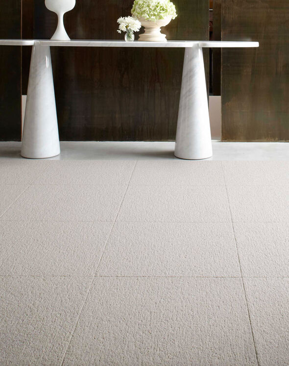 Heaven Sent - Bone: Solid Area Rugs & Carpet Tiles by FLOR