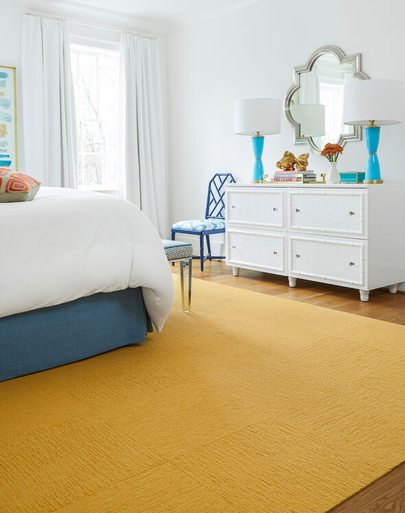 Made You Look - Marigold: Solid Color Area Rugs & Carpet Tiles by FLOR