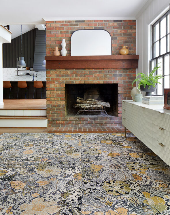 Among the Wildflowers - Palm: Patterned Area Rugs & Carpet Tiles by FLOR