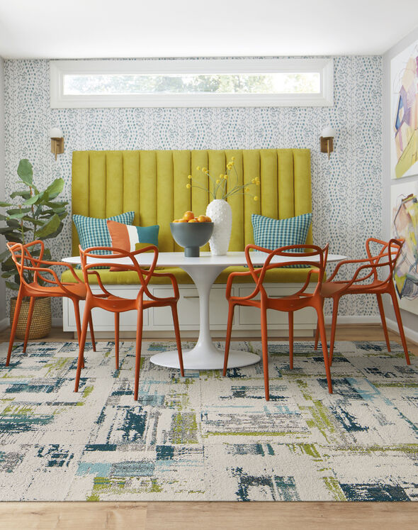 Splish Splash - Teal: Patterned Area Rugs & Carpet Tiles by FLOR