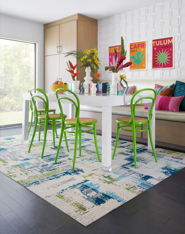 Splish Splash - Teal: Patterned Area Rugs & Carpet Tiles by FLOR