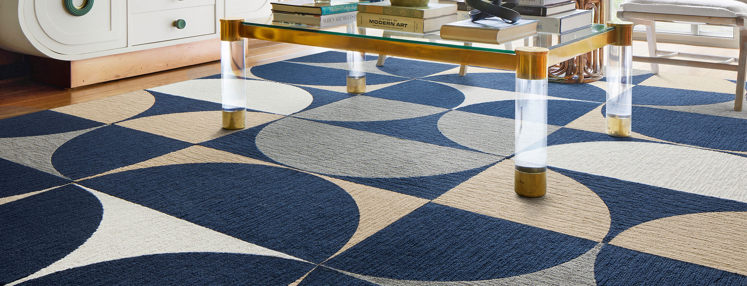 Opa And Away - Indigo - 8x10: FLOR Signature Area Rugs by FLOR