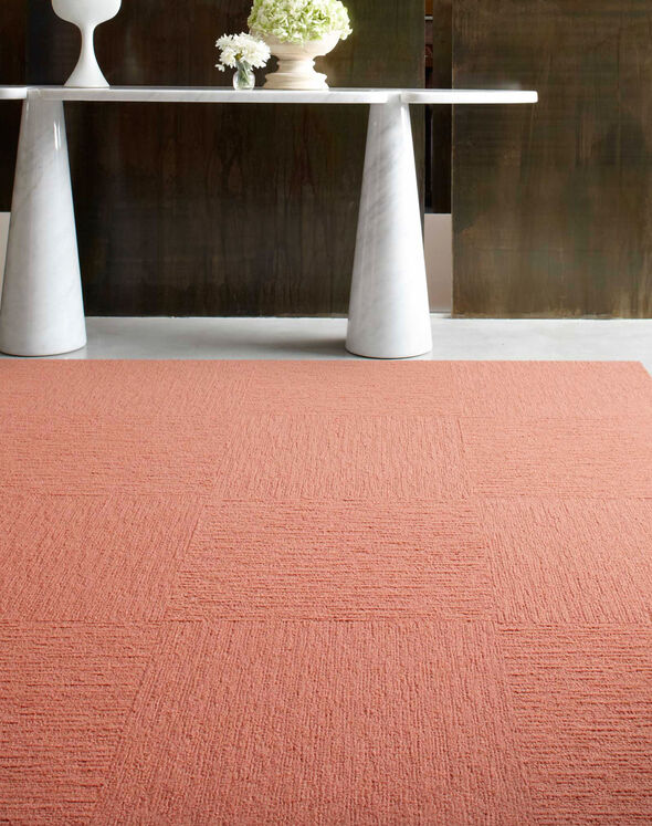 Made You Look - Coral: Solid Color Area Rugs & Carpet Tiles by FLOR
