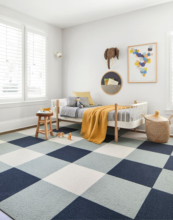 Heaven Sent - Indigo: Solid Color Area Rugs & Carpet Tiles by FLOR