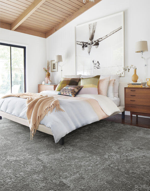 Down To Earth - Stone: Solid Color Area Rugs & Carpet Tiles by FLOR
