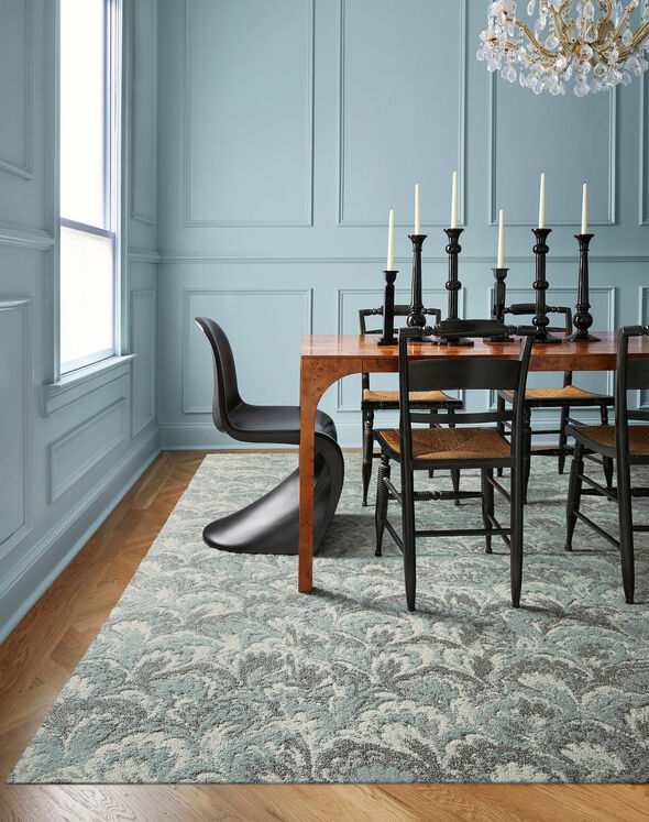 Swirling Around - Cloud / Silver: All Area Rugs & Carpet Tiles by FLOR