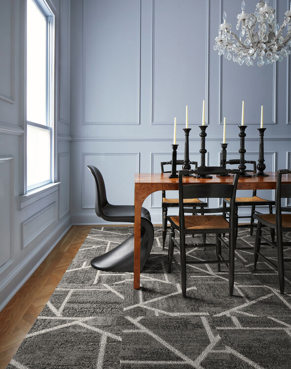 Heavy Metal - Titanium / Silver: Patterned Area Rugs & Carpet Tiles by FLOR