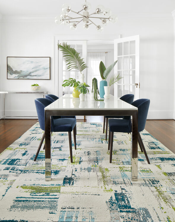 Splish Splash - Teal: Patterned Area Rugs & Carpet Tiles by FLOR