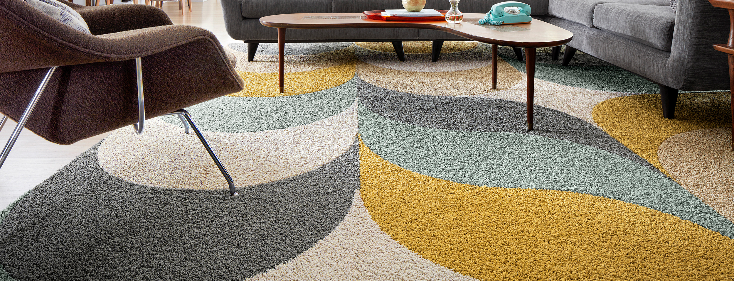 Retro Shag - Multi - 8x10: FLOR Signature Area Rugs by FLOR