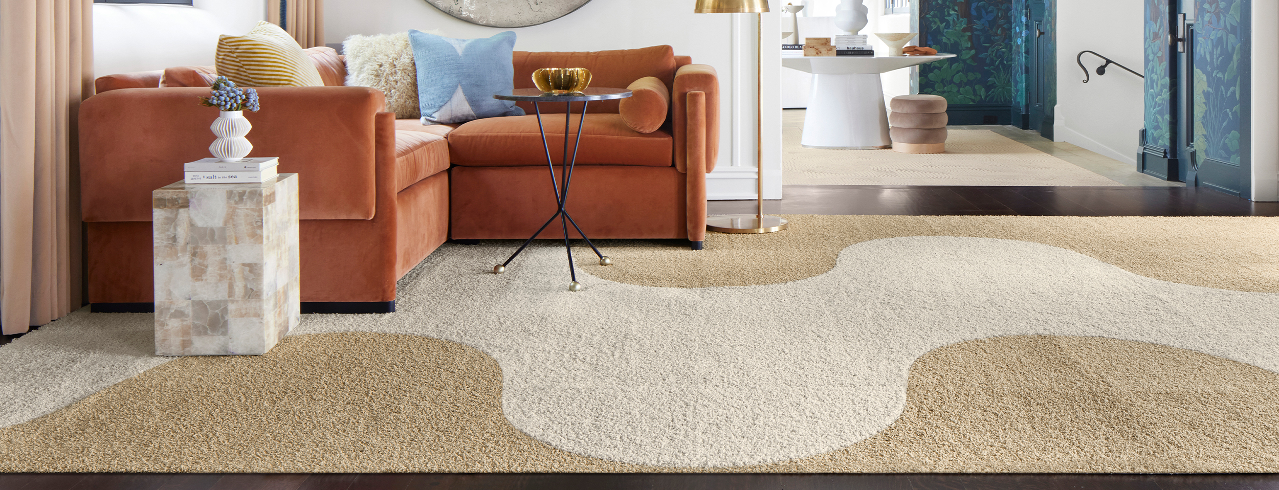 In the Deep - Clementine: Solid Color Area Rugs & Carpet Tiles by FLOR