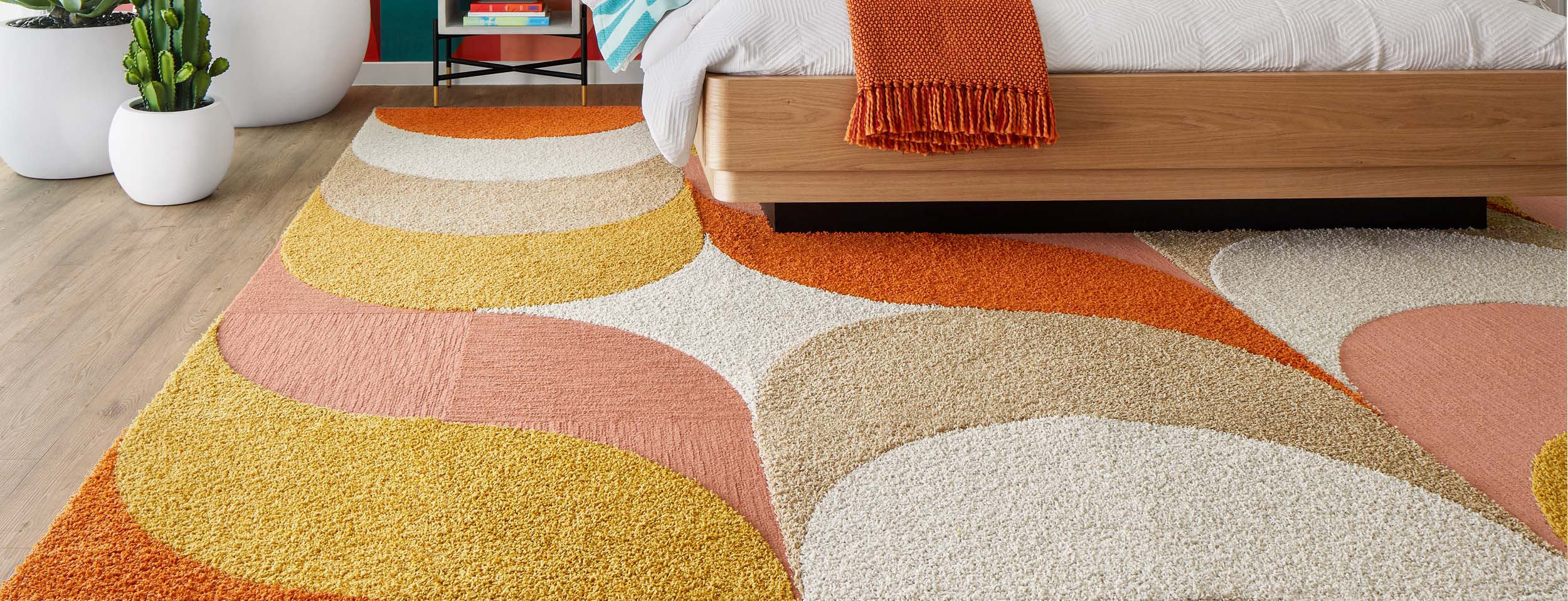 Retro Shag - Clementine - 10x12: FLOR Signature Area Rugs by FLOR