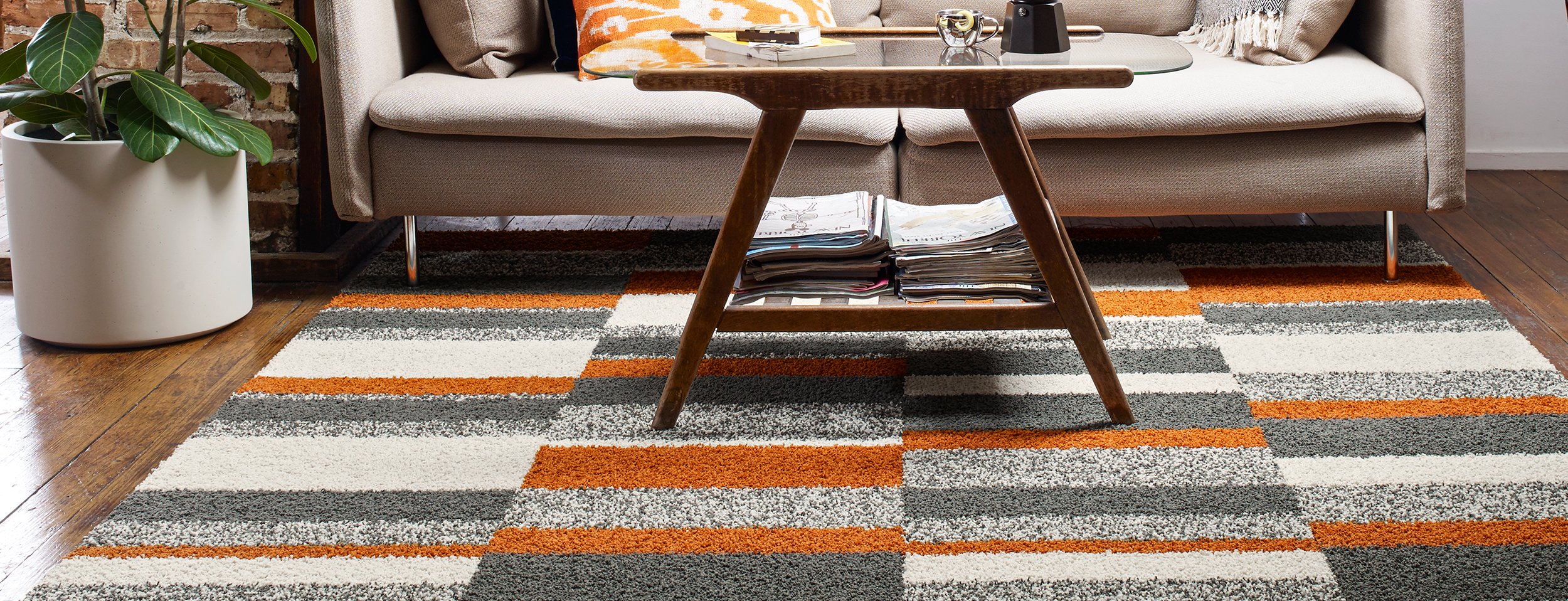 Winston: Striped Area Rugs & Carpet Tiles by FLOR