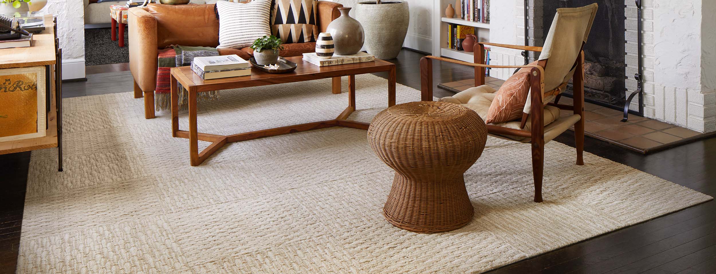 Coming Along - Tan: Graphic & Pattern Area Rugs & Carpet Tiles by FLOR