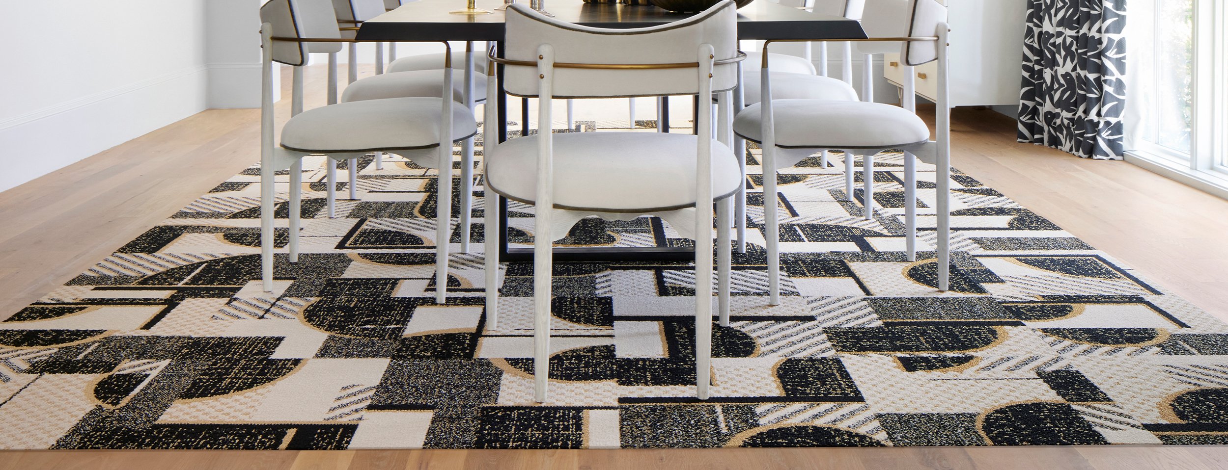 Clevelander - Black / Gold: All Area Rugs & Carpet Tiles by FLOR