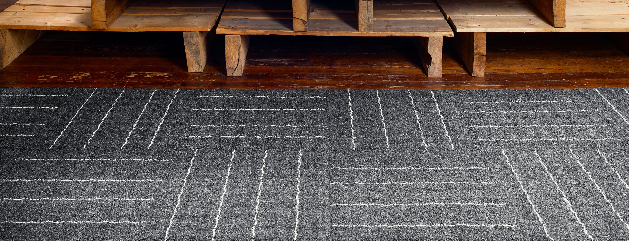 Salvatore - Grey: Striped Area Rugs & Carpet Tiles by FLOR