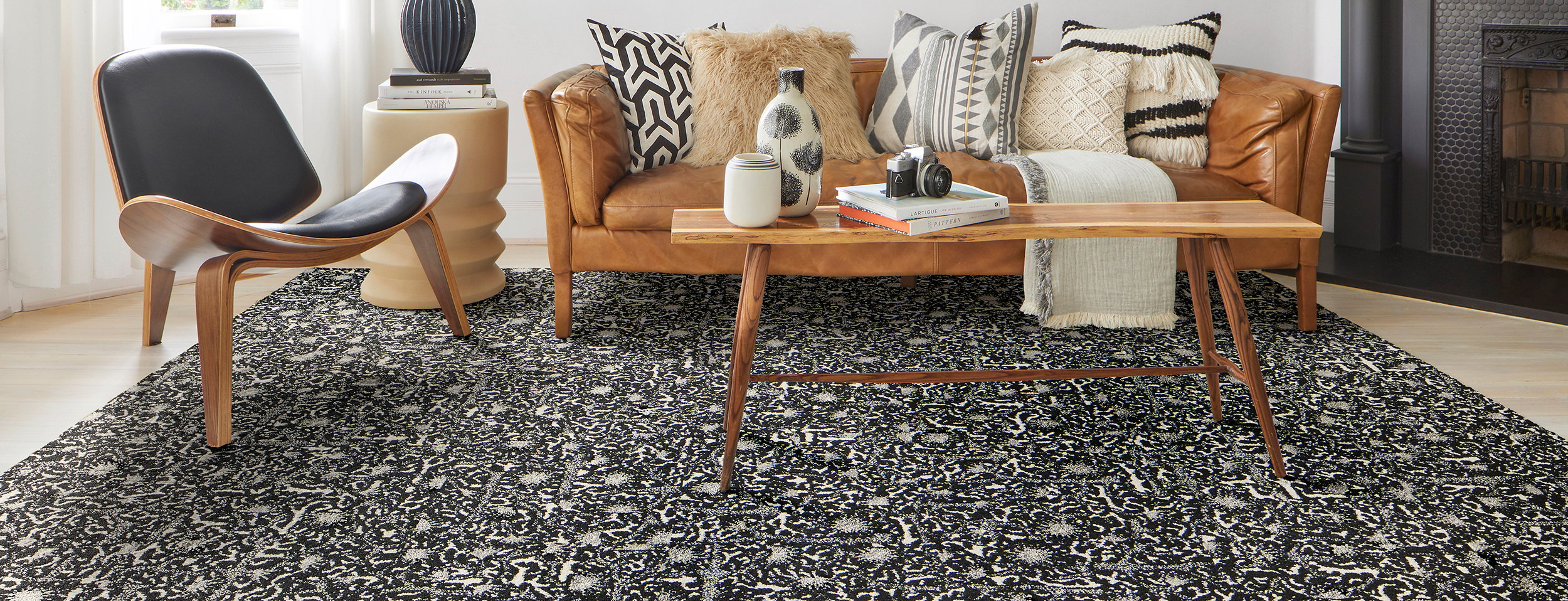 Desert Tree - Bone / Silver: All Area Rugs & Carpet Tiles by FLOR