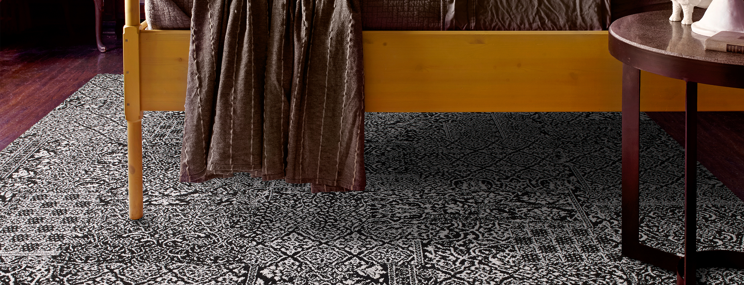 Kensington Blossom - Cobalt: Patterned Area Rugs & Carpet Tiles by FLOR